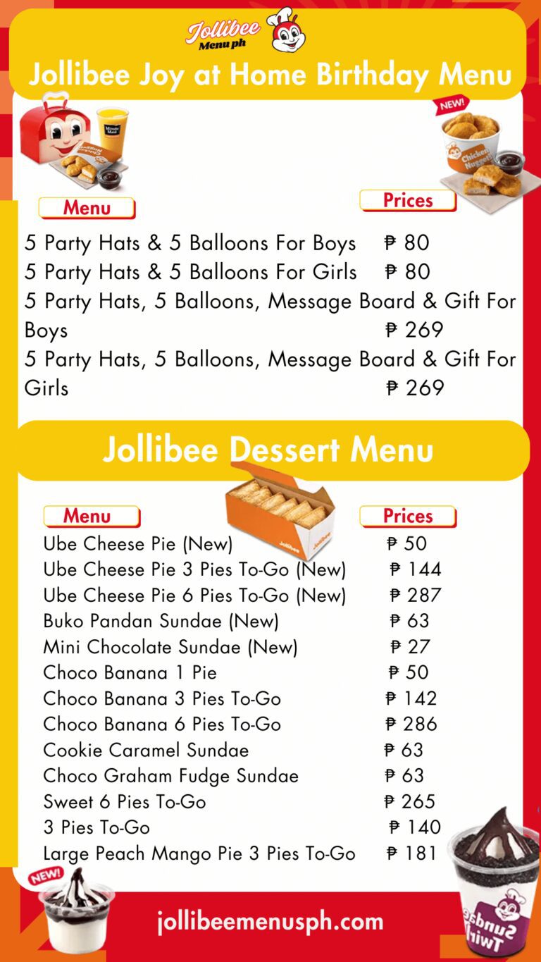 Jollibee Menu Prices in Philippines - Updated July 2025